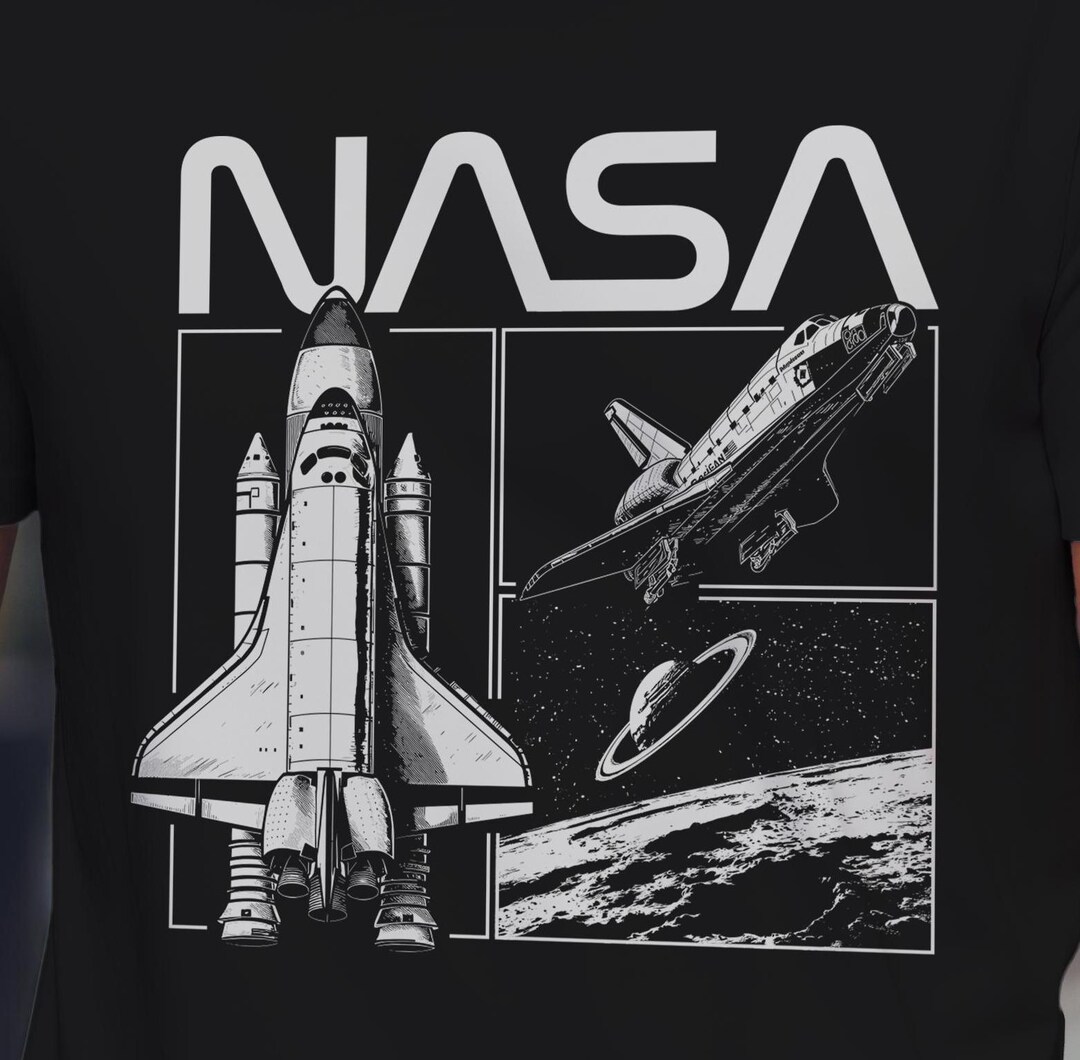 Nasa Space Shuttle Takeoff Moon Landscape Astronaut Science Geek Gift