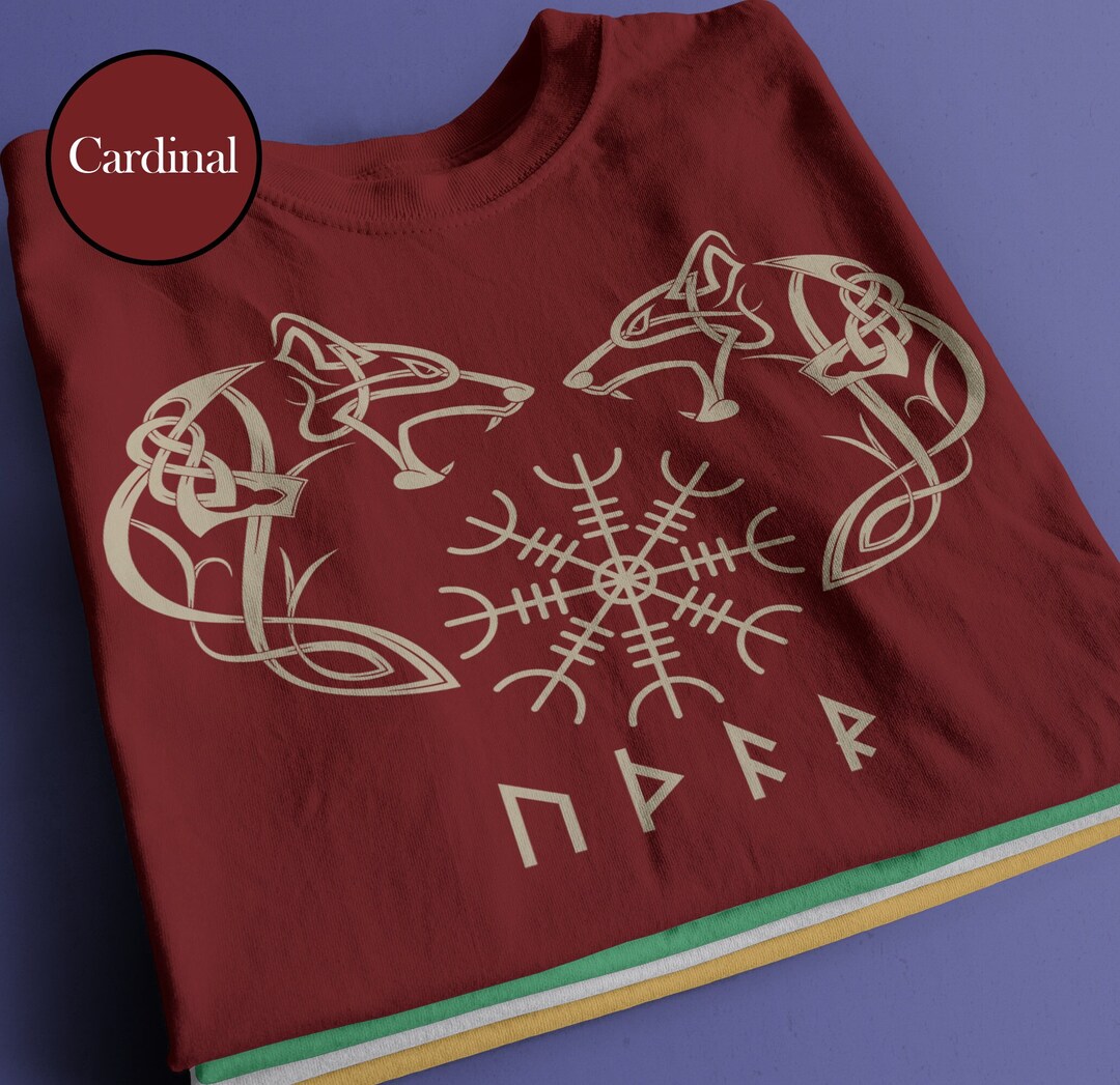 Wolf. Nordic. Thor. Helm of Awe. Fáfnir. Unisex Garment-dyed T-shirt - Etsy