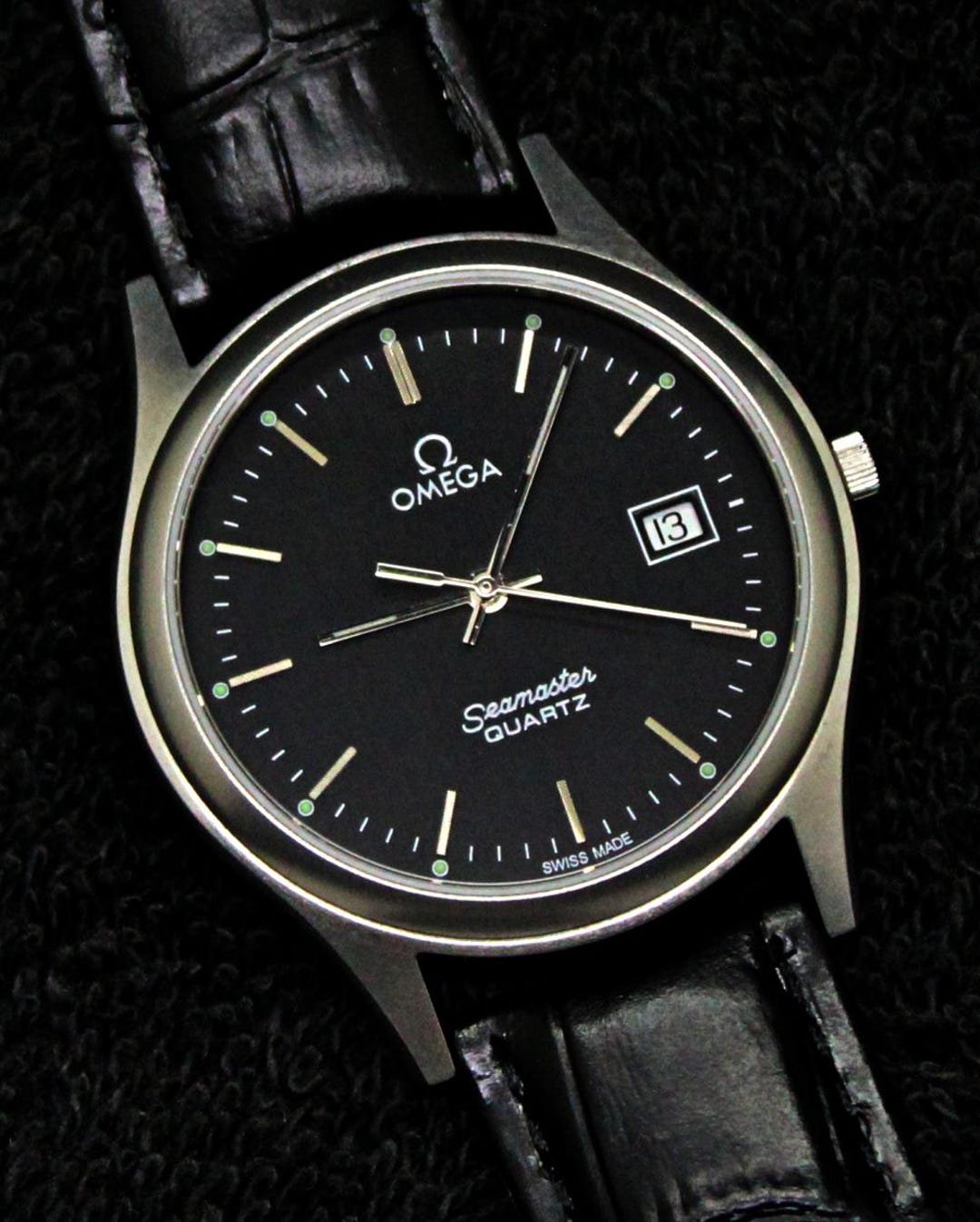 Vintage Omega Seamaster Black Dial Swiss Watch Ref. 1425 - Etsy
