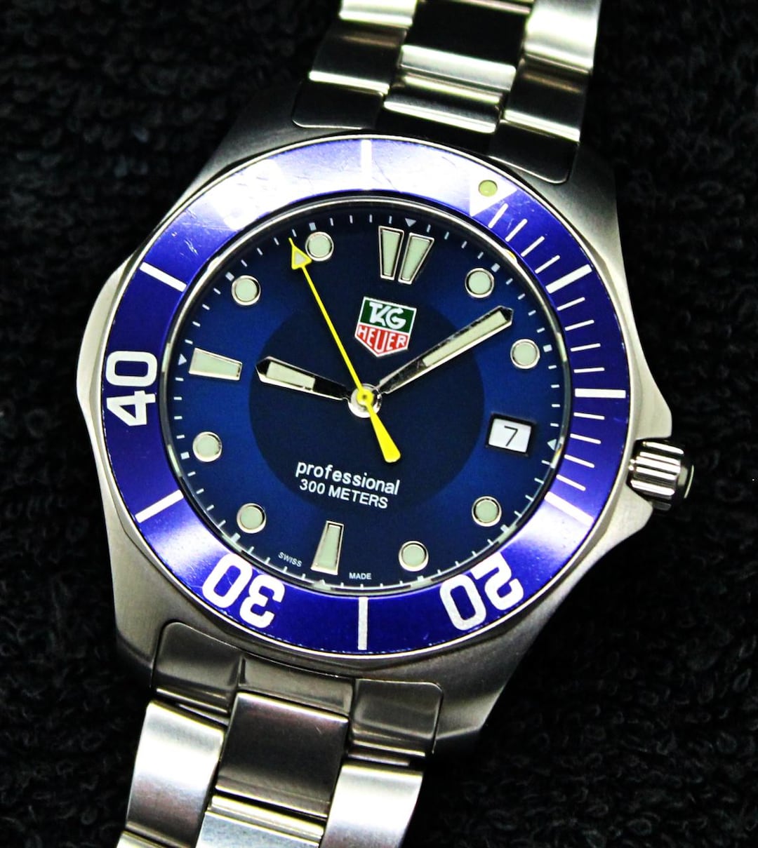 Vintage Tag Heuer Aquaracer 300M Watch WAB1112 - Classic Blue Dial - Etsy