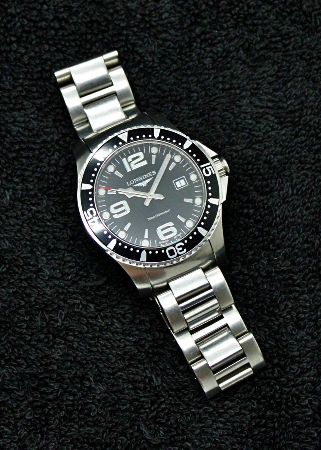 Longines Hydroconquest 300M Ref.l3.640.4 Swiss Black Watch - Box&paper ...