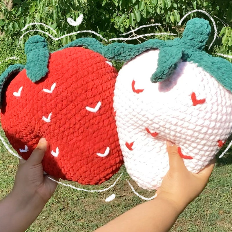 Strawberry Pillow - Etsy
