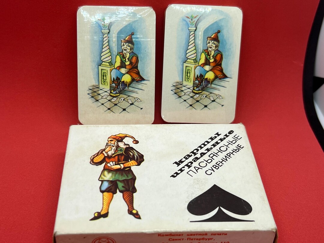 Soviet Playing Cards USSR Solitaire Cards Souvenir Cards Two Decks of ...