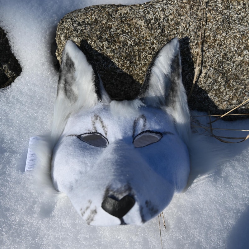 Arctic Fox Therian Mask - Etsy