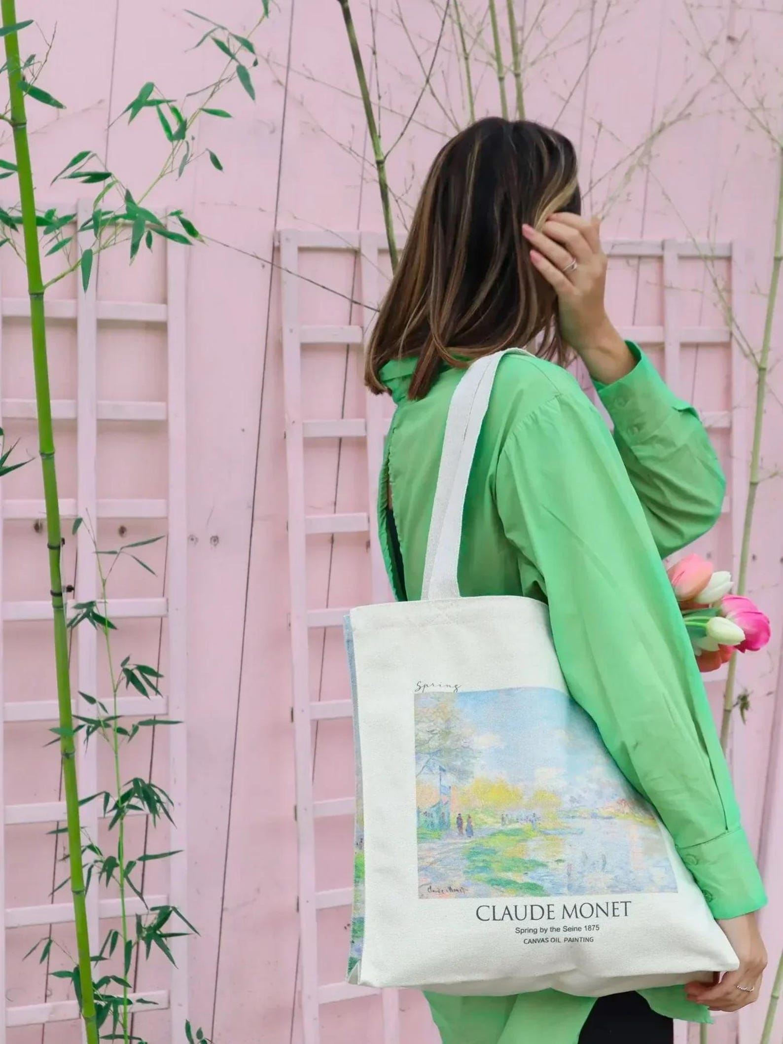 Handbag.artistic Bag.claude Monet Bag.fabric Bag.canvas Bag.tote Bag ...