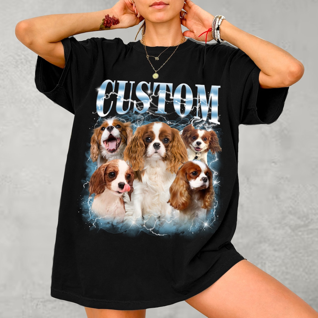 Personalized Dog Bootleg Shirt, Custom Pet , Dog Photo Shirt. Custom ...