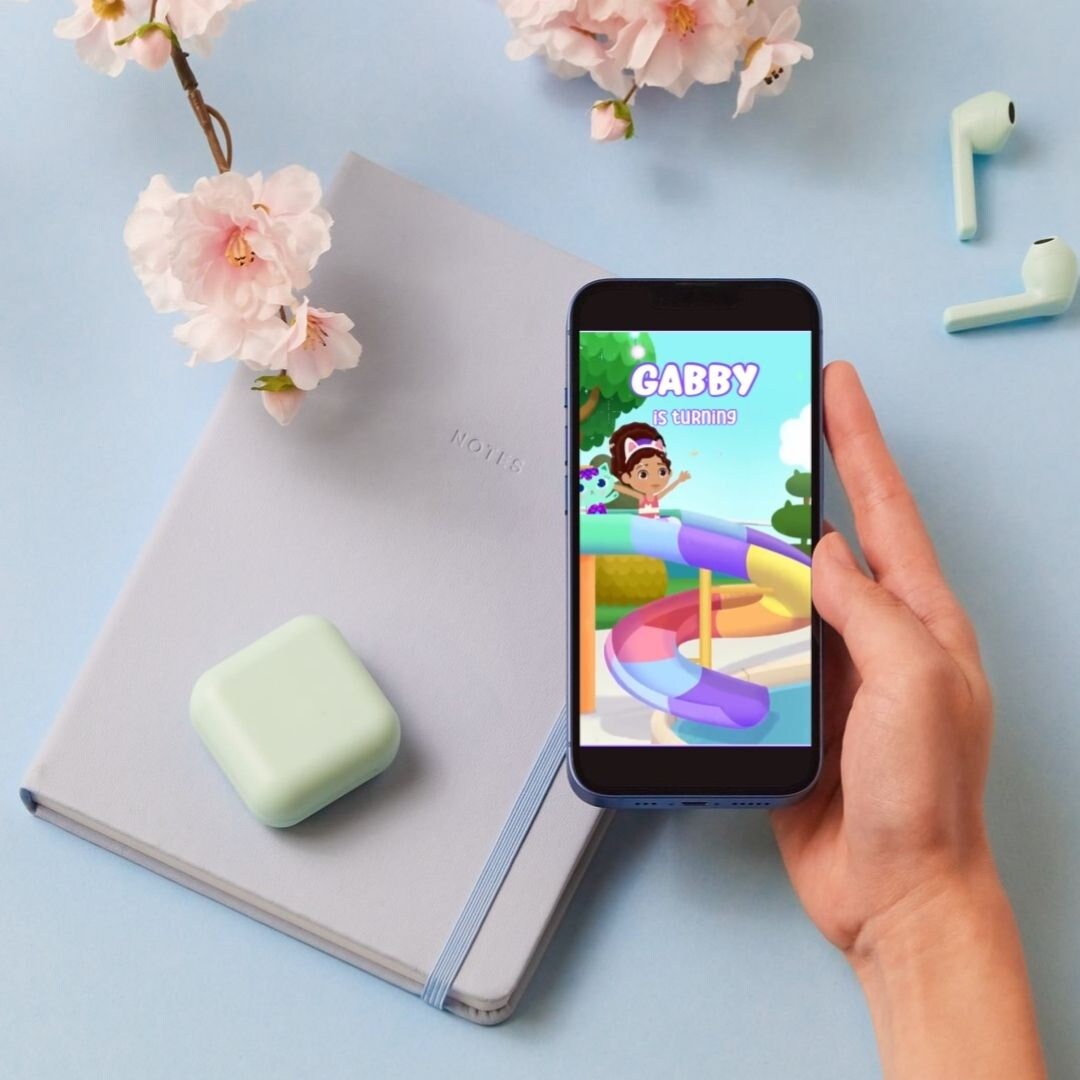 Gabby Pool Party Invitation, Gabby Doll House Video E-invitation, Gabbys Doll House Evite ...