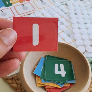 Numbers Matching Busy Book Game for Toddlers: Count 1-20 Printable ...