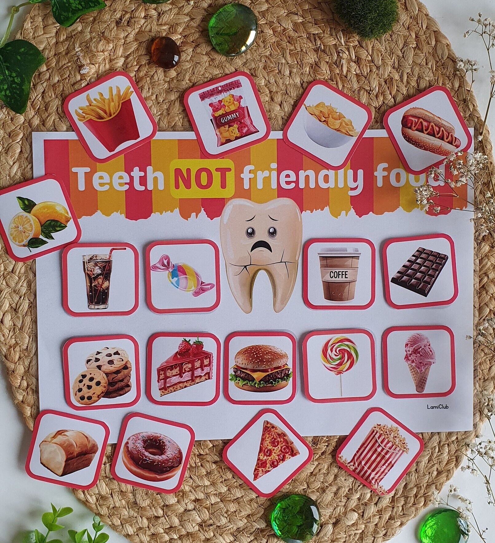 Dental Health Brusching Teeth Game, Sad and Happy Tooth, Sorting ...