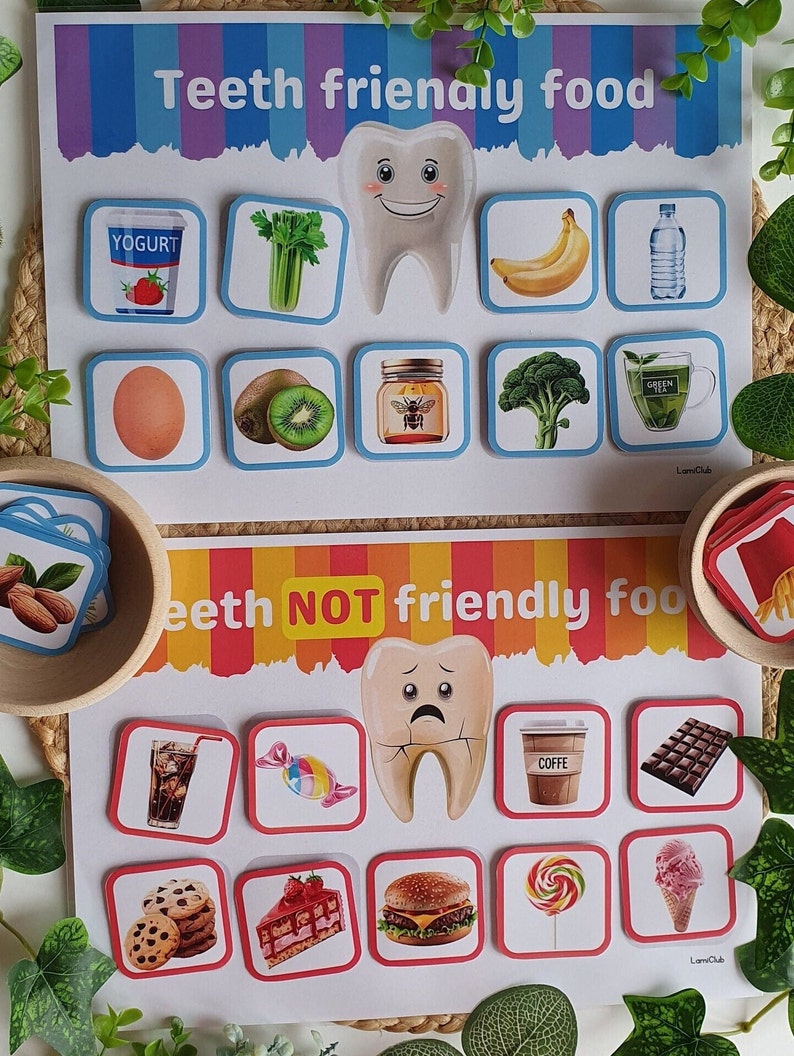 Dental Health Brusching Teeth Game, Sad and Happy Tooth, Sorting ...