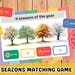 4 Seasons Matching Game, Montessori Printable Preschool, Morning Time ...