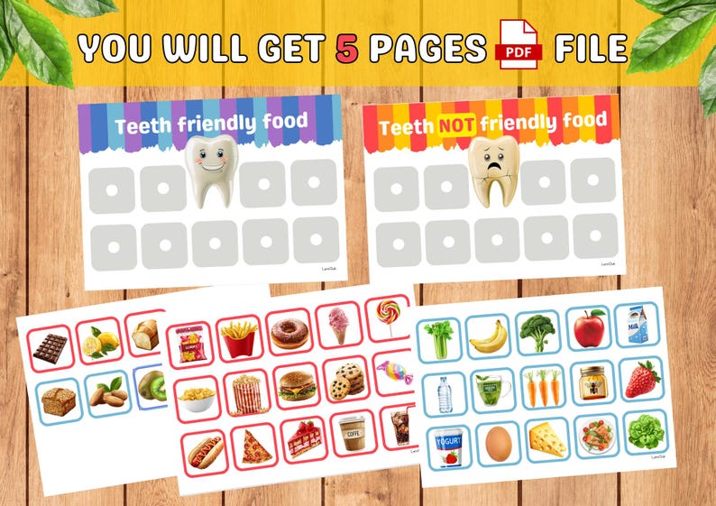 Dental Health Brusching Teeth Game, Sad and Happy Tooth, Sorting ...