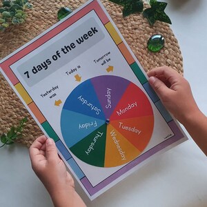 Wheel 7 Days of the Week & Tracing Worksheet, Toddler Activities ...