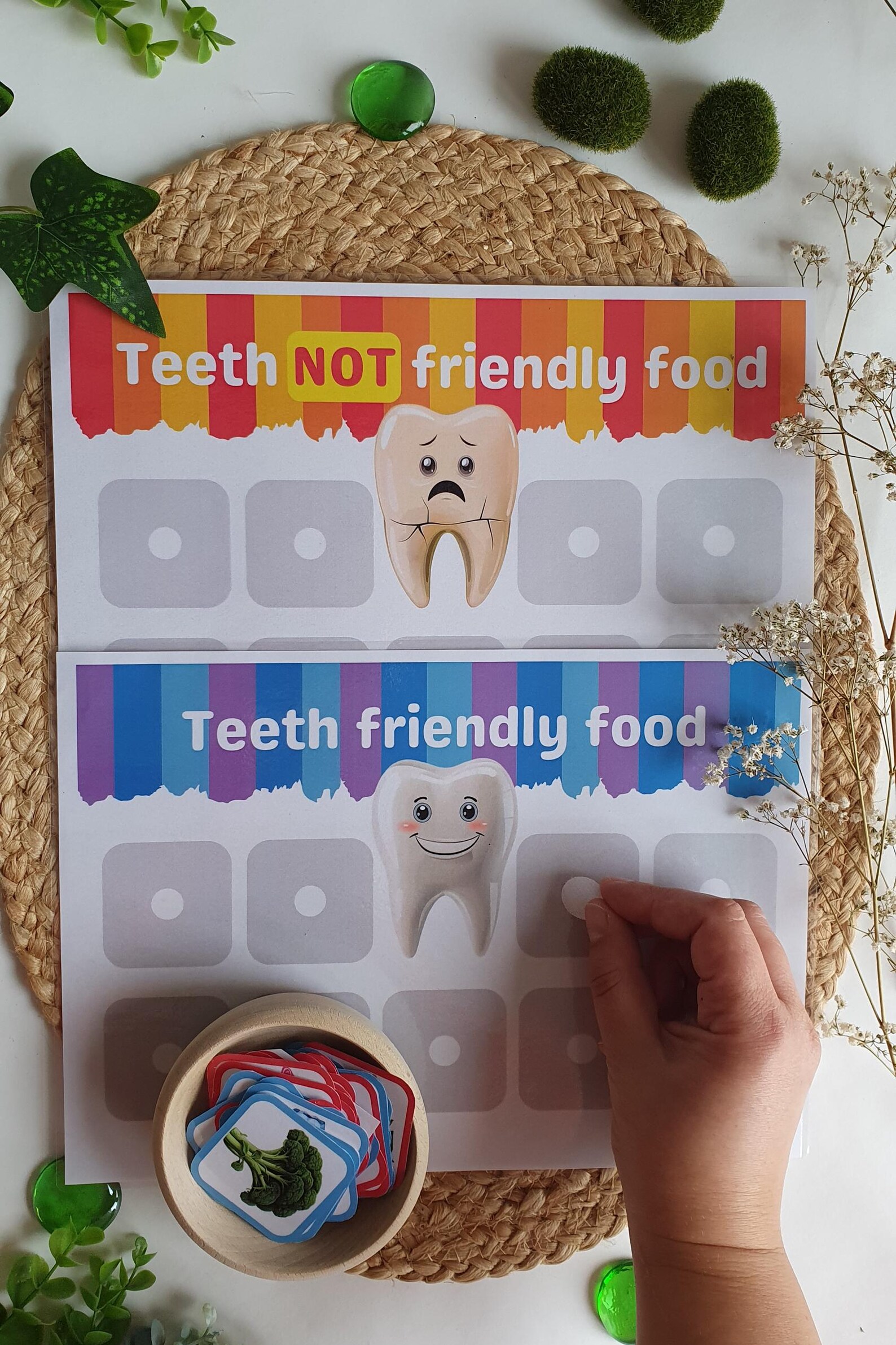 Dental Health Brusching Teeth Game, Sad and Happy Tooth, Sorting ...