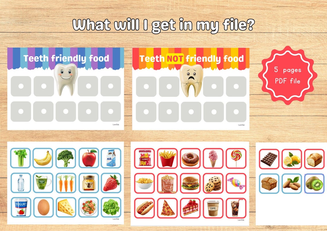 Dental Health Brusching Teeth Game, Sad and Happy Tooth, Sorting ...