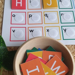 Alphabet Busy Book Printable for Toddlers, Rainbow Matching Puzzle ...