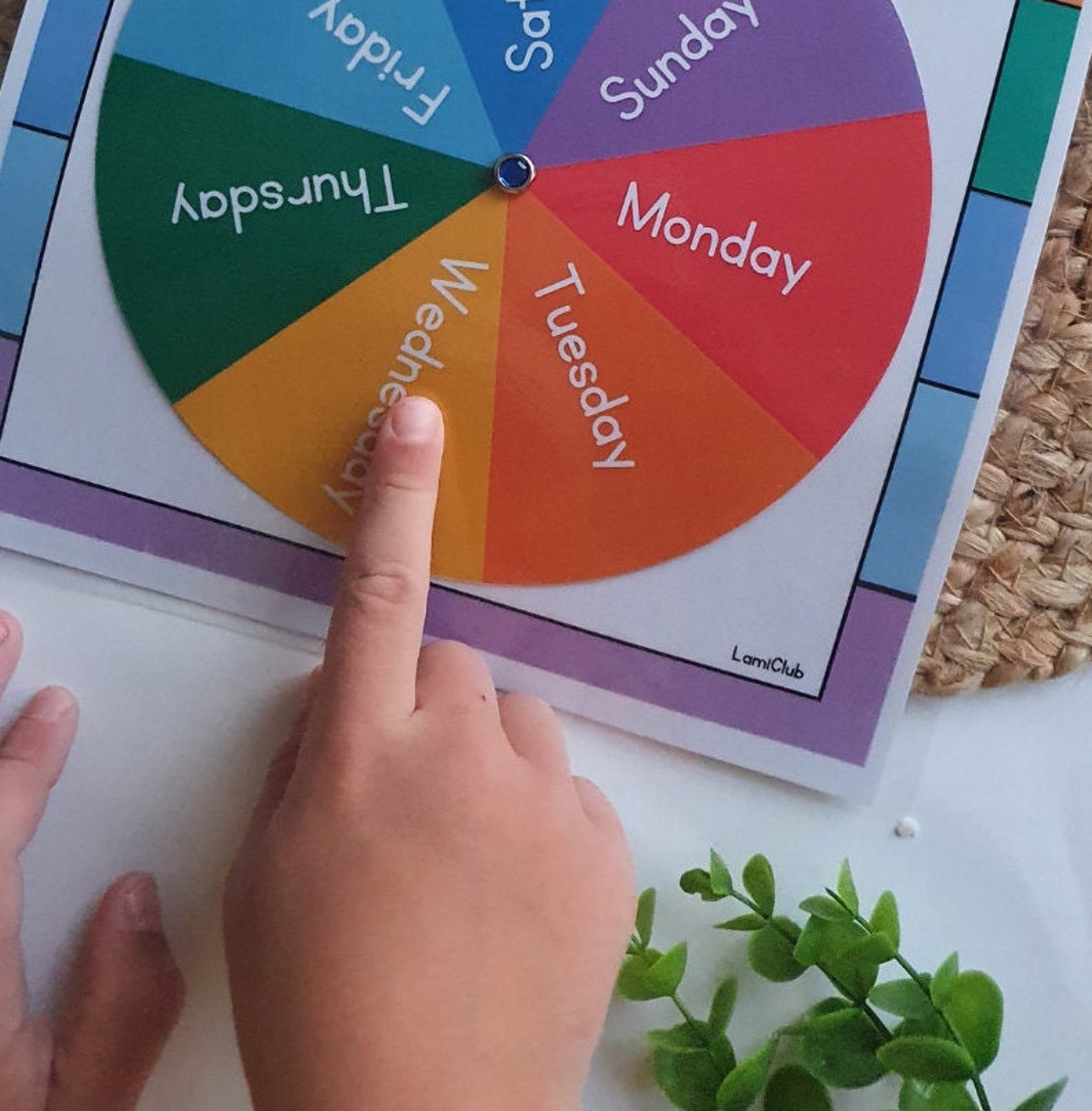 Wheel 7 Days of the Week & Tracing Worksheet, Toddler Activities ...