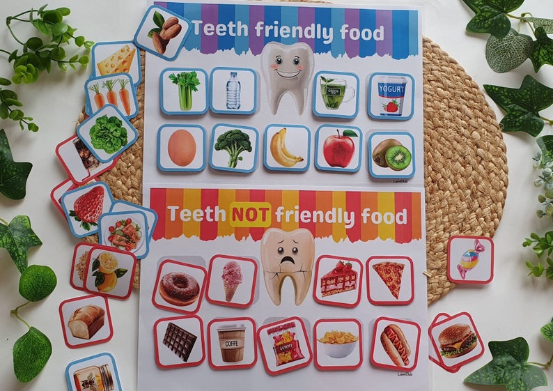 Dental Health Brusching Teeth Game, Sad and Happy Tooth, Sorting ...