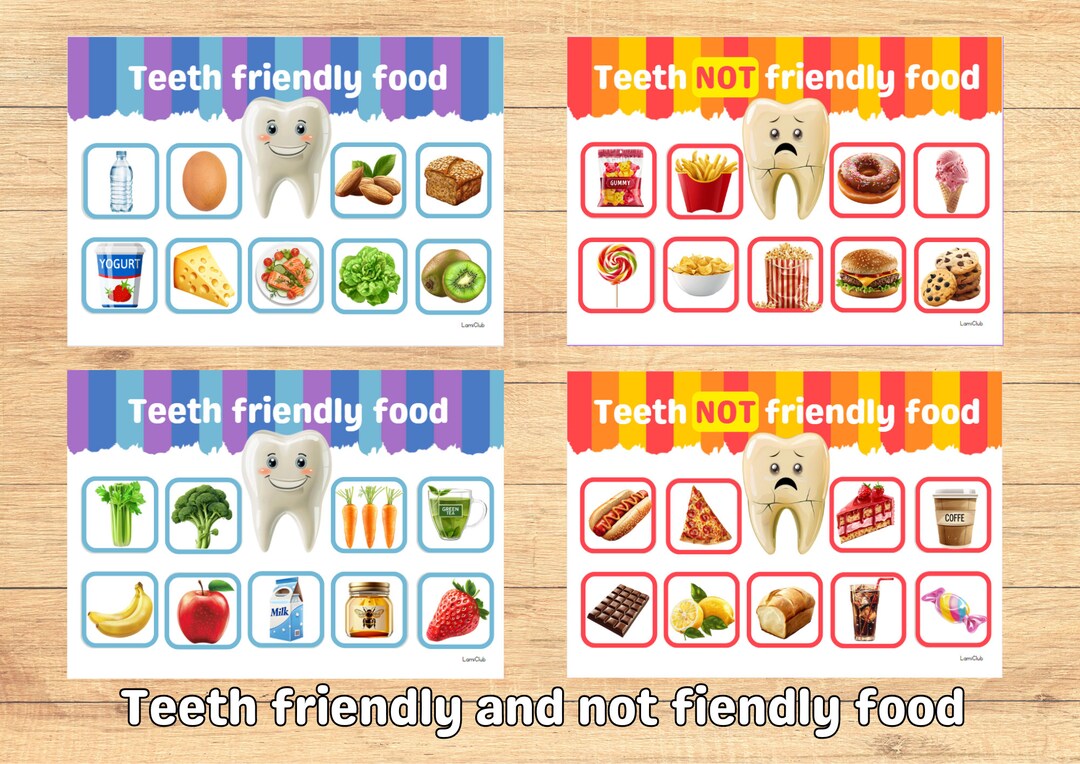 Dental Health Brusching Teeth Game, Sad and Happy Tooth, Sorting ...