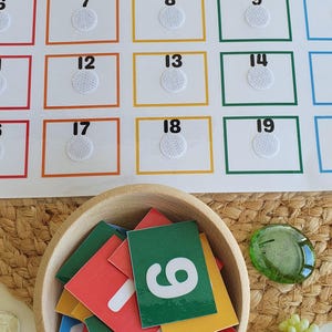 Numbers Matching Busy Book Game for Toddlers: Count 1-20 Printable ...