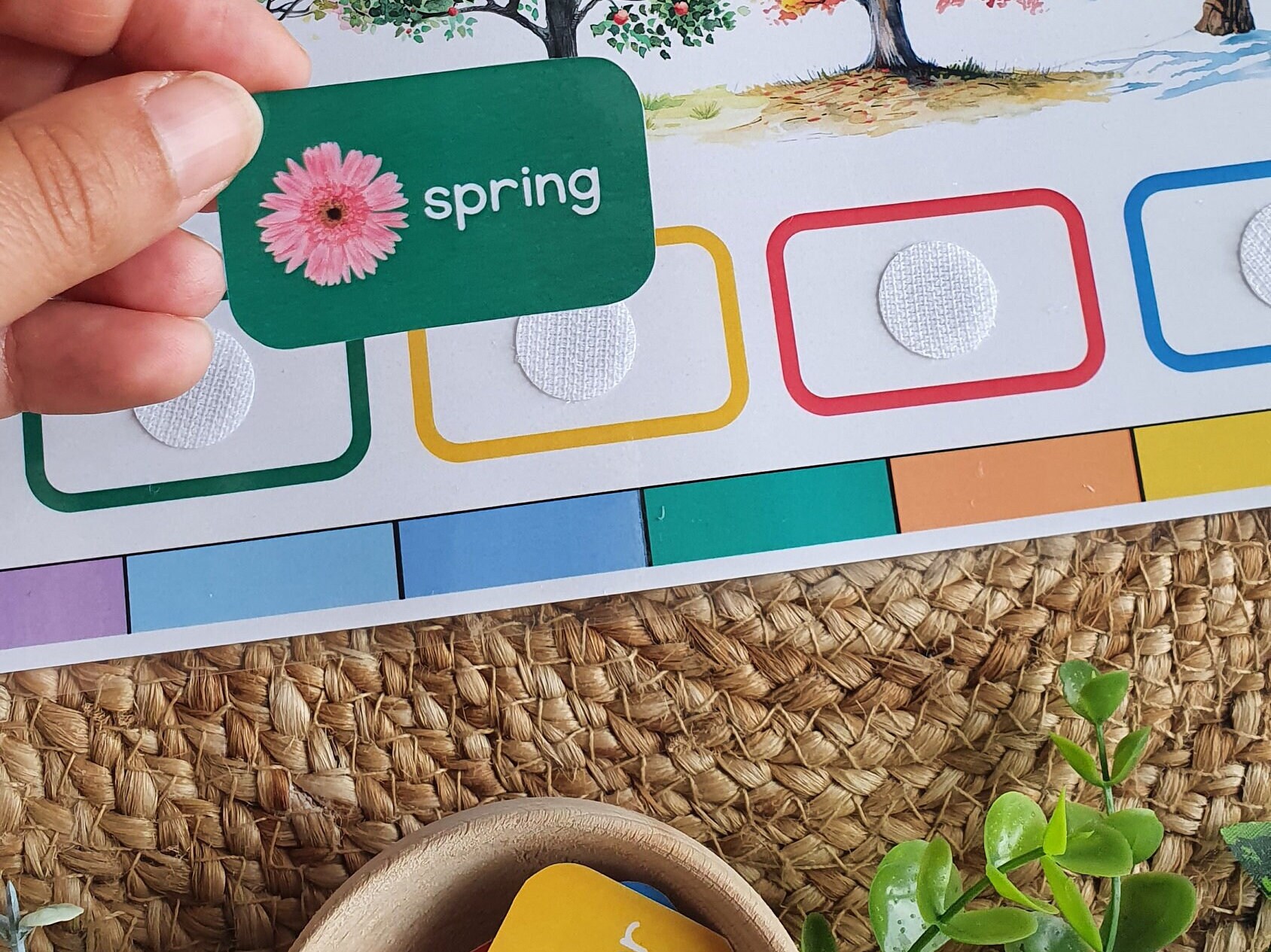 4 Seasons Matching Game, Montessori Printable Preschool, Morning Time ...