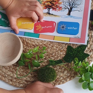 4 Seasons Matching Game, Montessori Printable Preschool, Morning Time ...