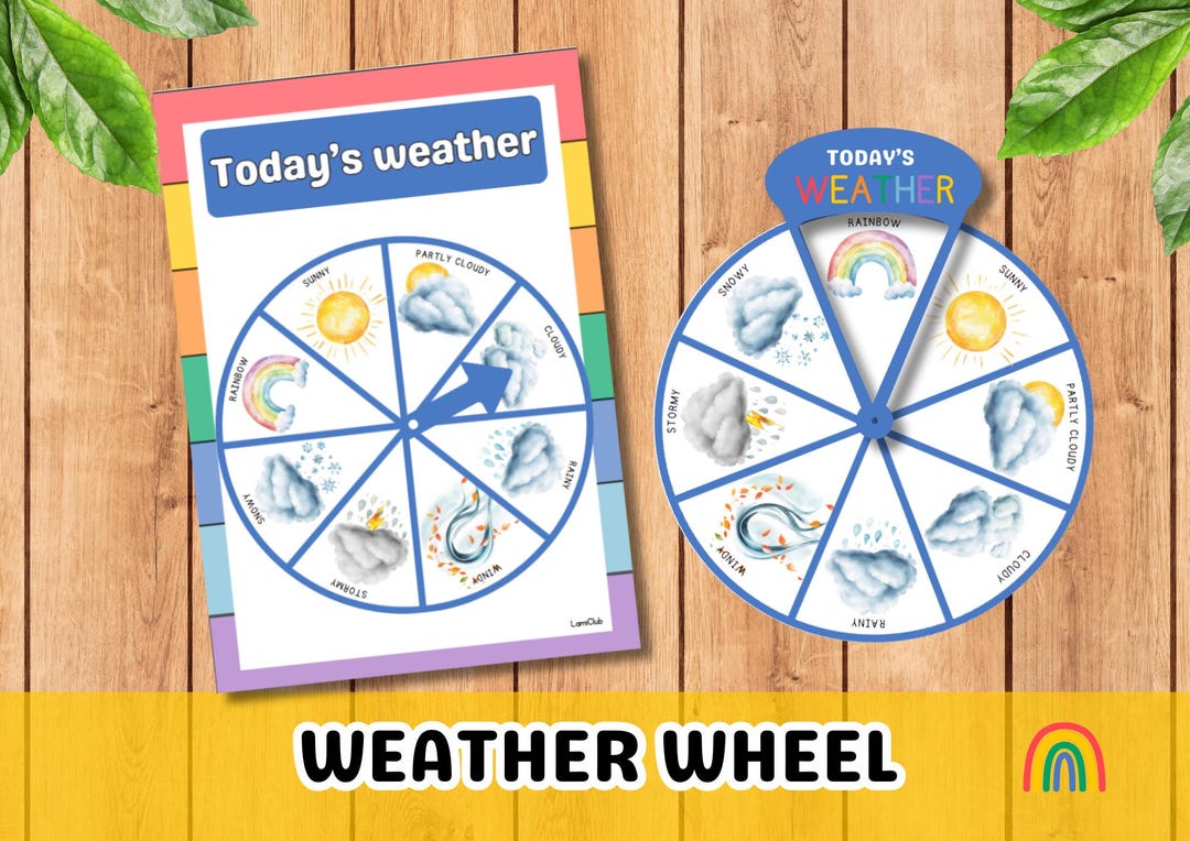 Weather Wheel | Colorful Weather Chart for Kids | Educational Weather ...