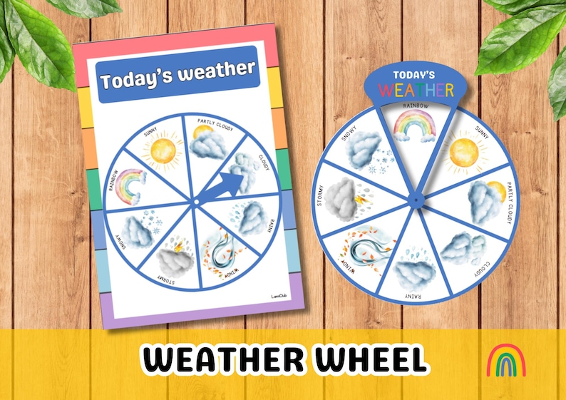 Weather Wheel | Colorful Weather Chart for Kids | Educational Weather ...