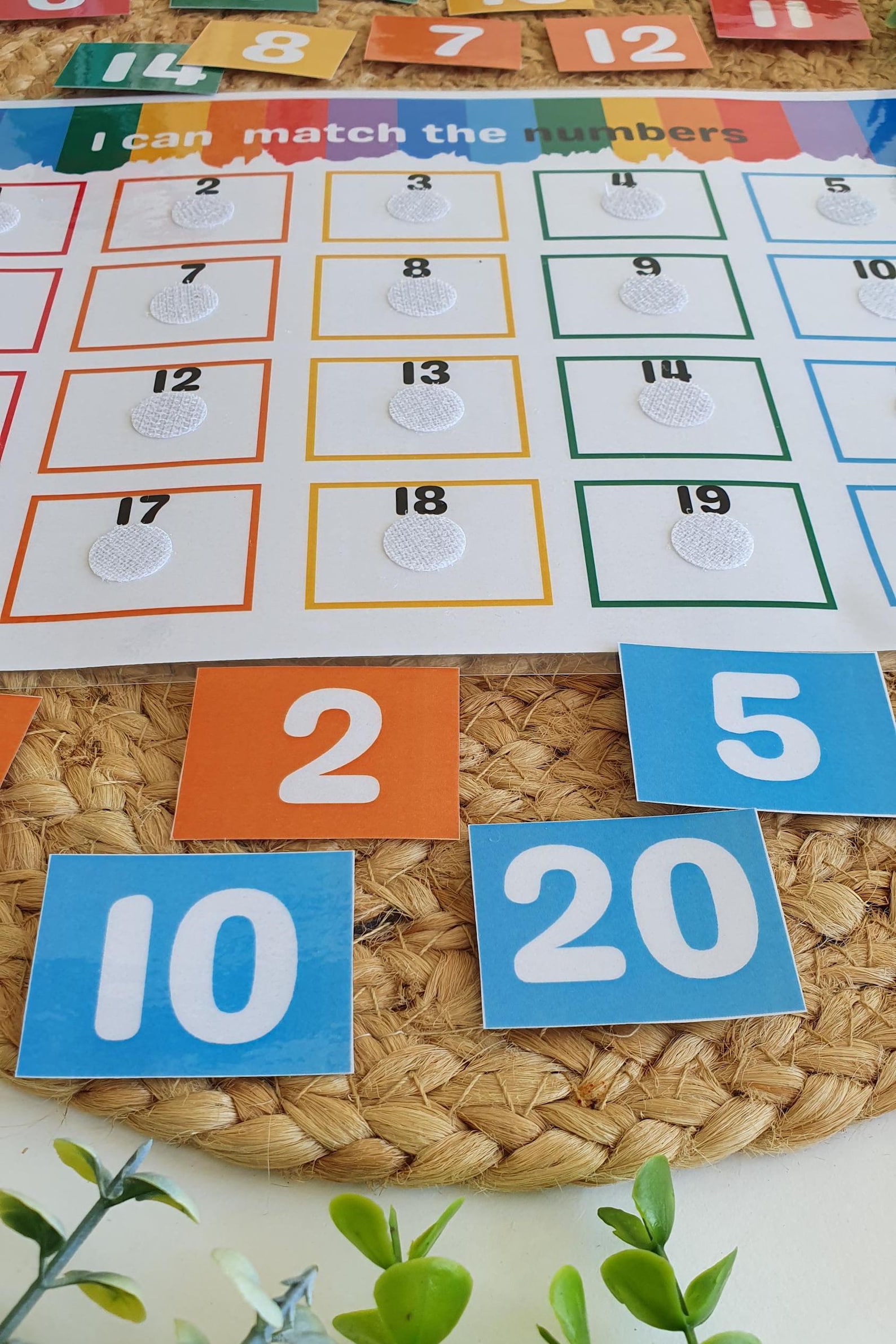 Numbers Matching Busy Book Game for Toddlers: Count 1-20 Printable ...