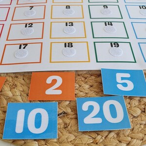 Numbers Matching Busy Book Game for Toddlers: Count 1-20 Printable ...