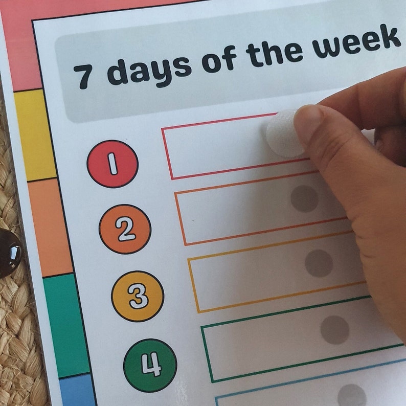 7 Days of the Week Printable Chart & Rainbow Tracing Worksheet for ...