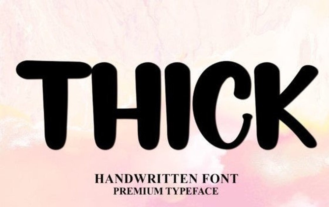 Thick Font, Handwritten Stylish Fonts, Cursive Calligraphy Fonts, Brush ...