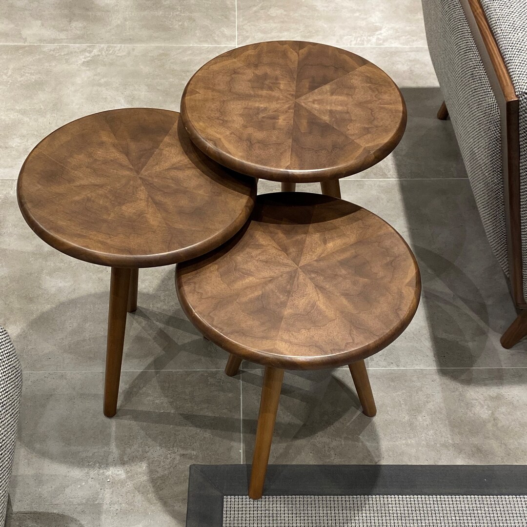 Wooden Nesting Table Set of 3 , Mid Century Modern Nesting Table ...
