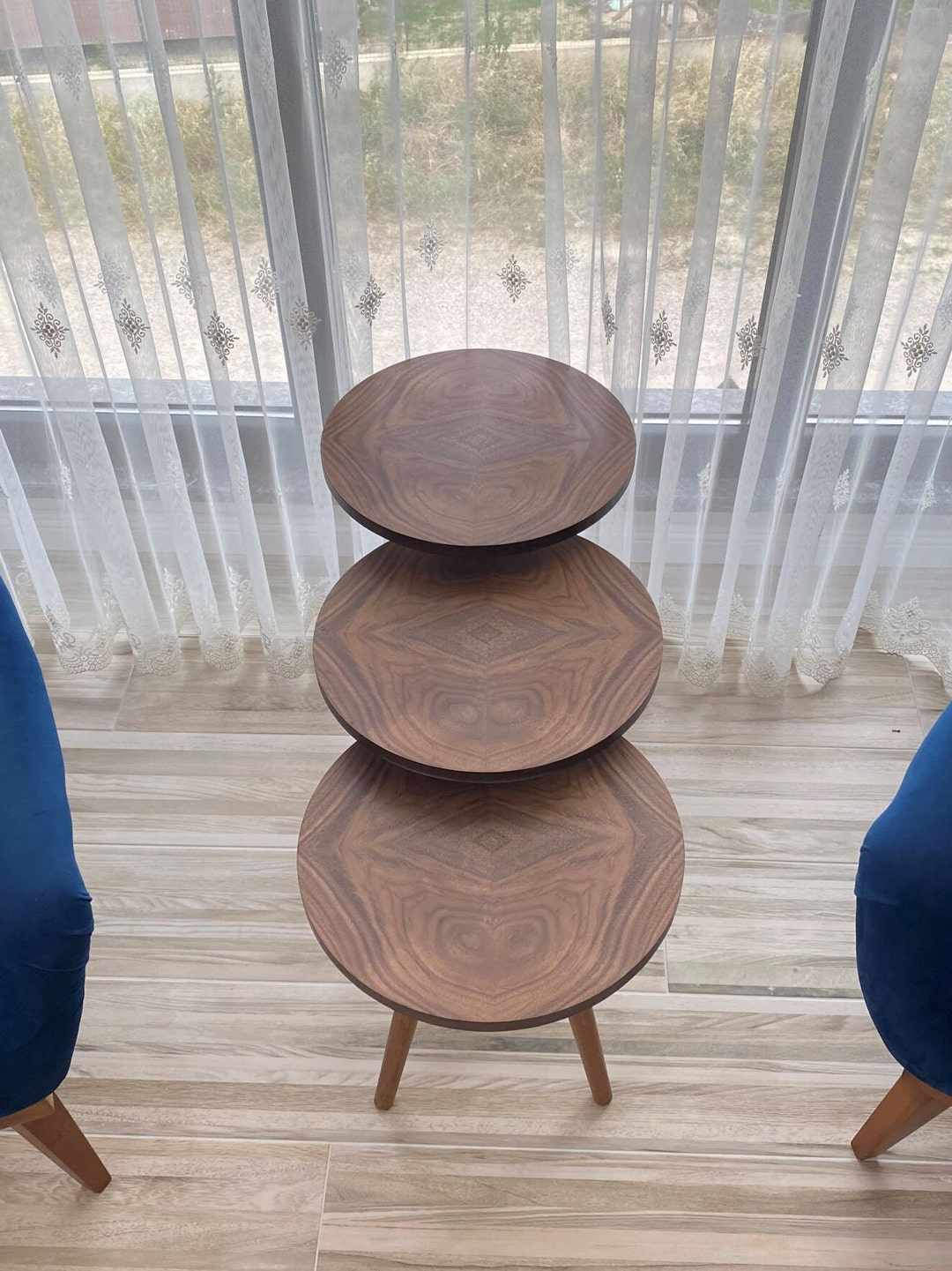 Wooden Nesting Table Set of 3 , Mid Century Modern Nesting Table ...