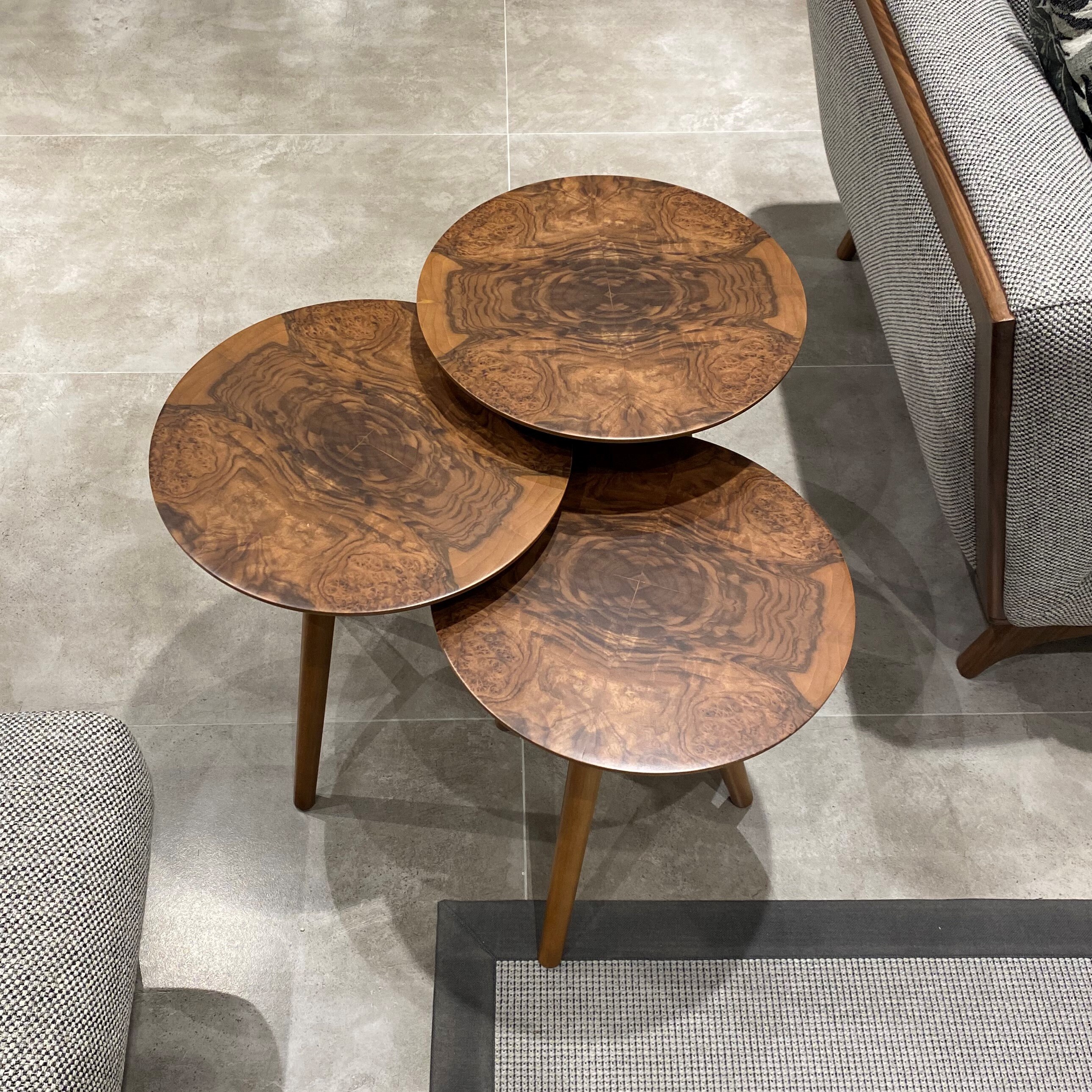 Wooden Nesting Table Set of 3 , Mid Century Modern Nesting Table ...