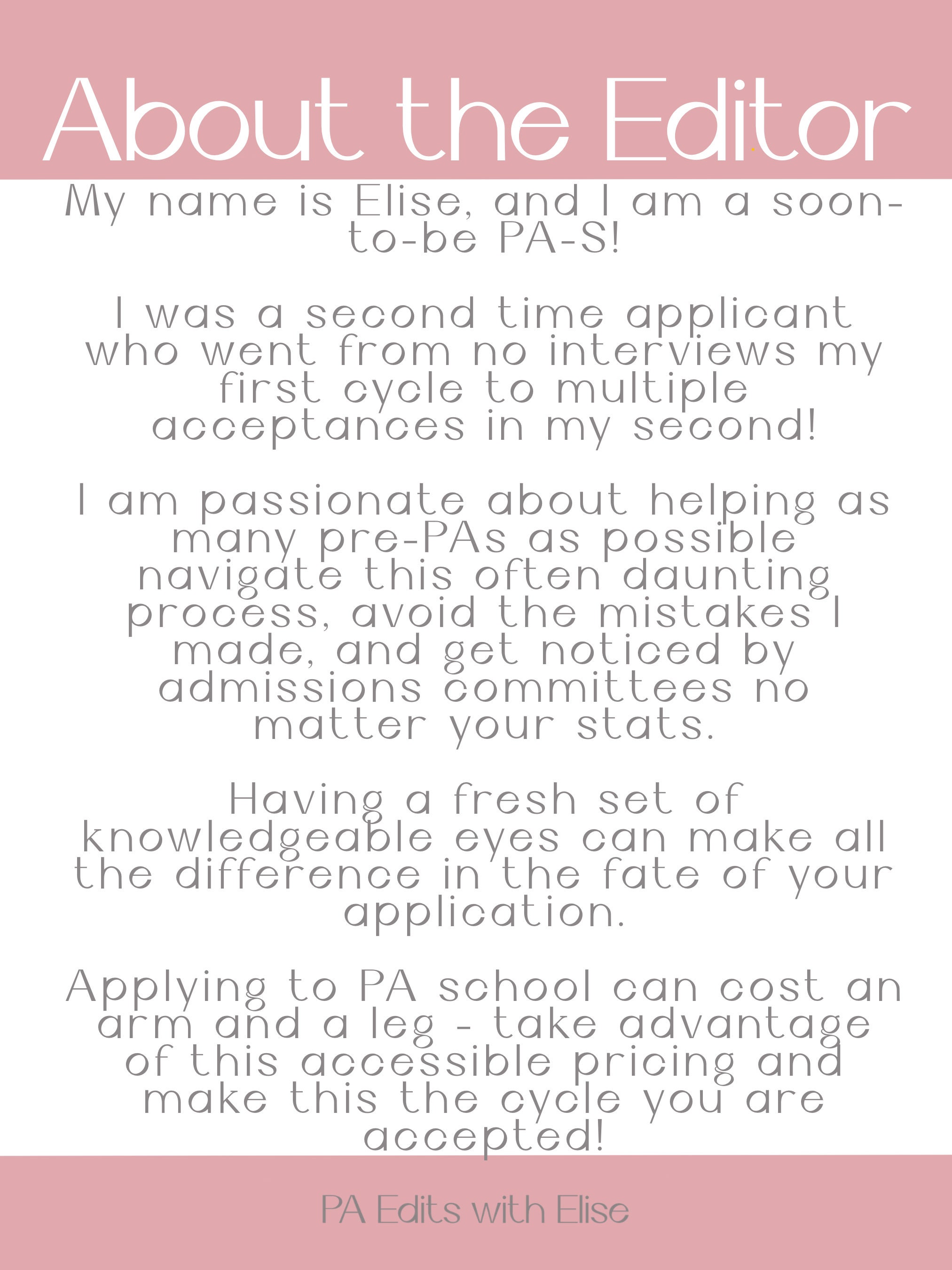 Pre-pa Personal Statement Editing | CASPA Personal Statement Review ...