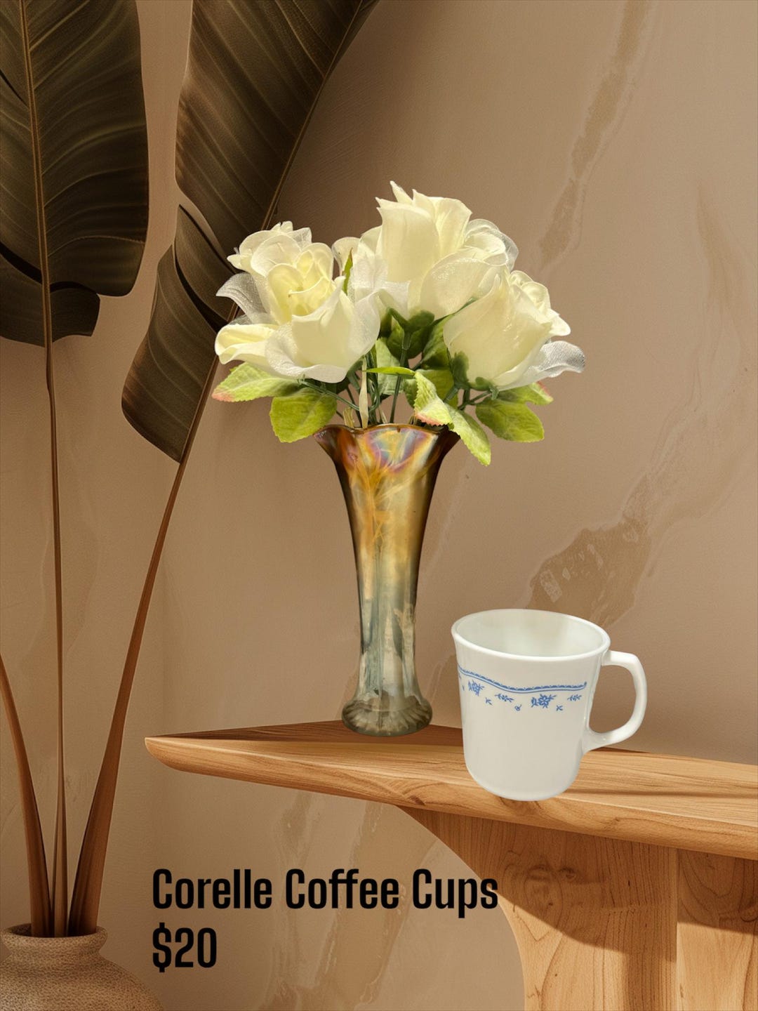 Corelle Morning Blue Flower Pattern Coffee Cups by Corning Ware - Etsy
