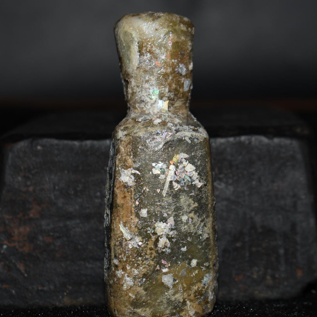 Large Ancient Roman Glass Bottle Vial Circa 1st - 3rd Century AD - Etsy