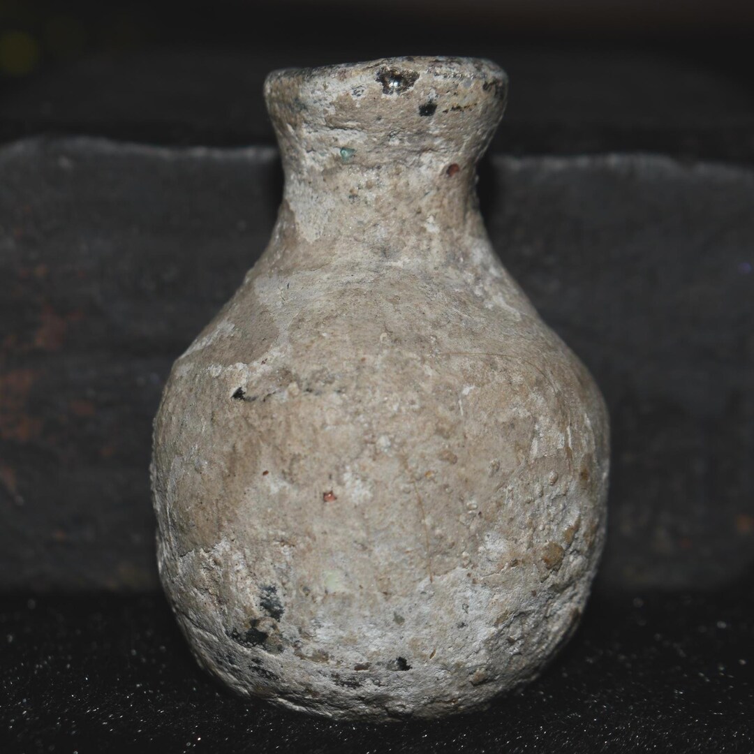 Genuine Ancient Roman Glass Bottle Vial With Long Spout C. 1st - 2nd ...