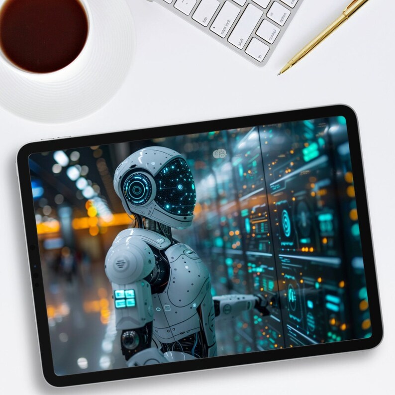 Futuristic Automaton Landscape Digital Wallpape Desktop Background ...