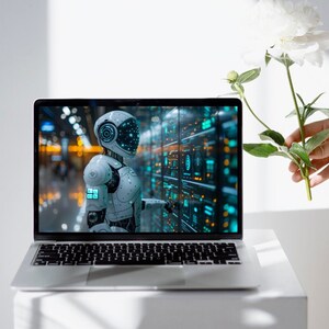 Futuristic Automaton Landscape Digital Wallpape Desktop Background ...