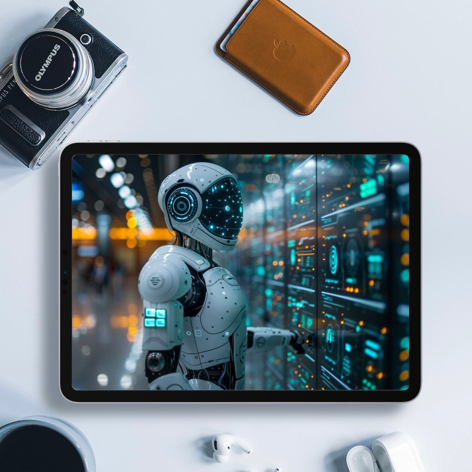 Futuristic Automaton Landscape Digital Wallpape Desktop Background ...