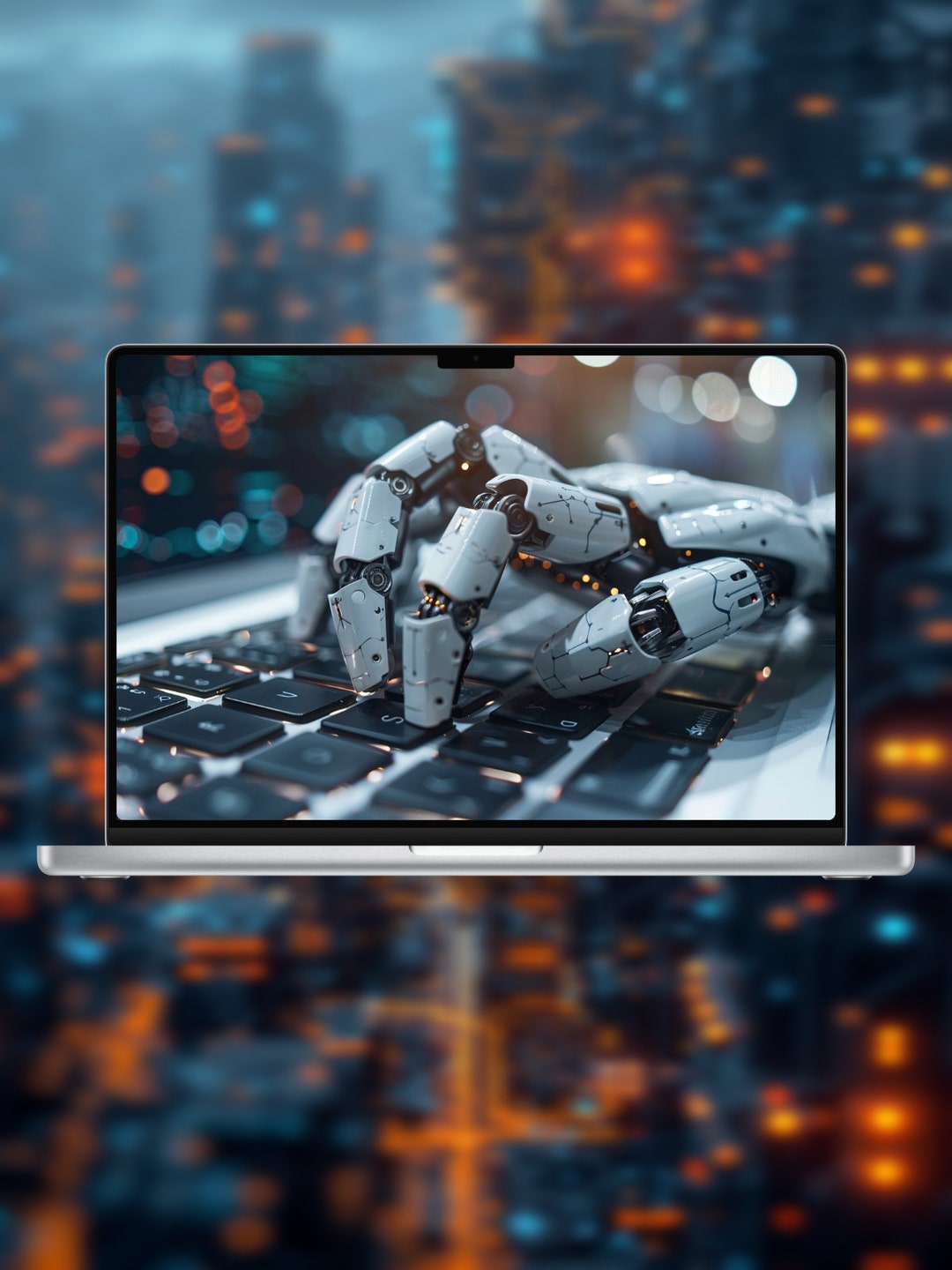 Robot Hand Desktop Wallpaper Sci-fi Wallpaper Landscape Digital ...