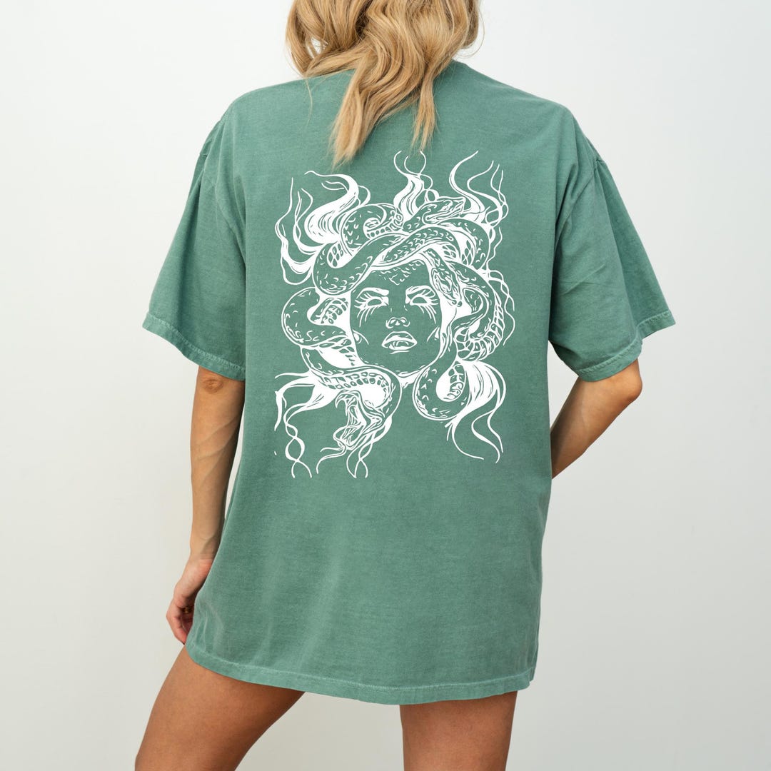 Comfort Colors® Medusa Snake Face Shirt, Greek Mythology Tee, Greek ...