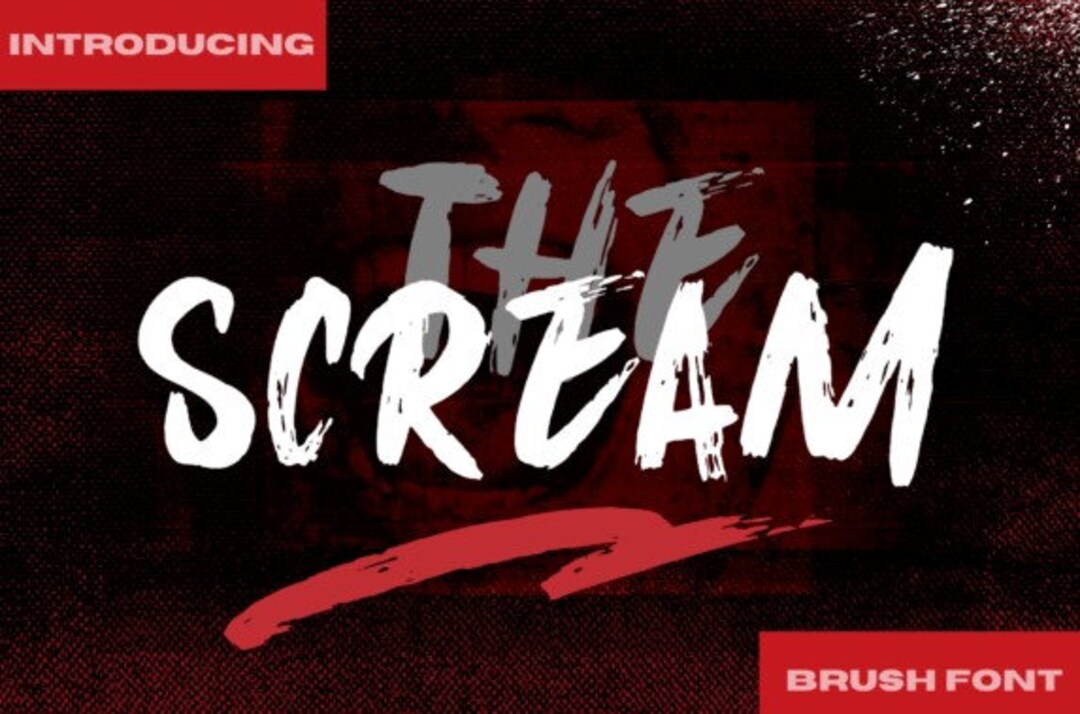 The Scream Font, Display Font, Cricut Font, Casual Font, Modern Font ...