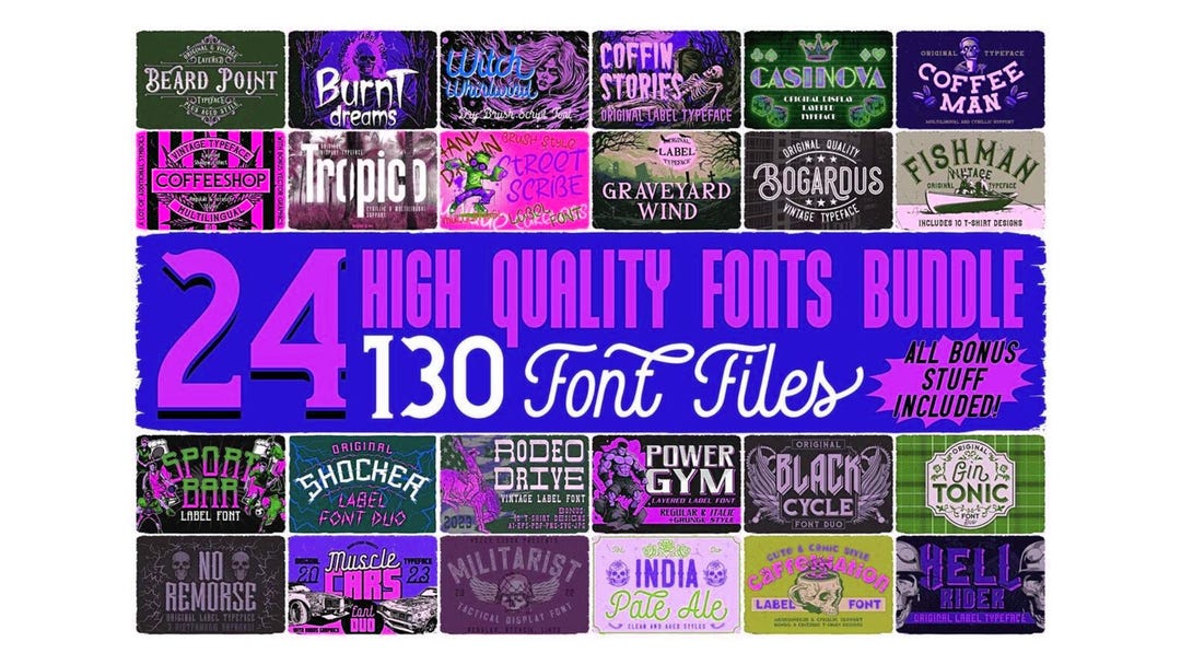 Big Font Bundle, Handwritten Font, Wedding Font, Modern Font, Display ...