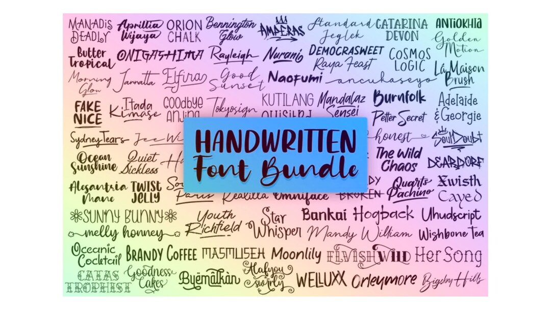 Handwritten Font Bundle, Digital Note Taking Font, Neat Handwriting ...