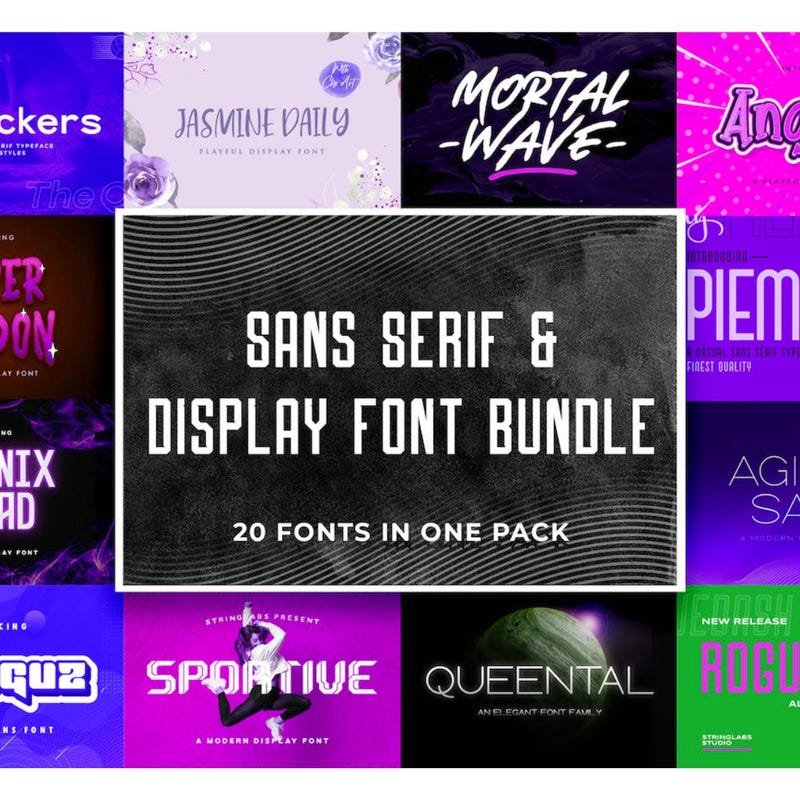 Font Bundle - Etsy
