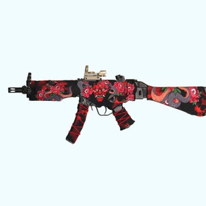 Softshell Wrap for MP5 Airsoft Replica Reusable Skin - Red Oni - Etsy