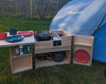Mobile Camping Kitchen, Camperini MINI, Camping Box, Chuck Box. - Etsy